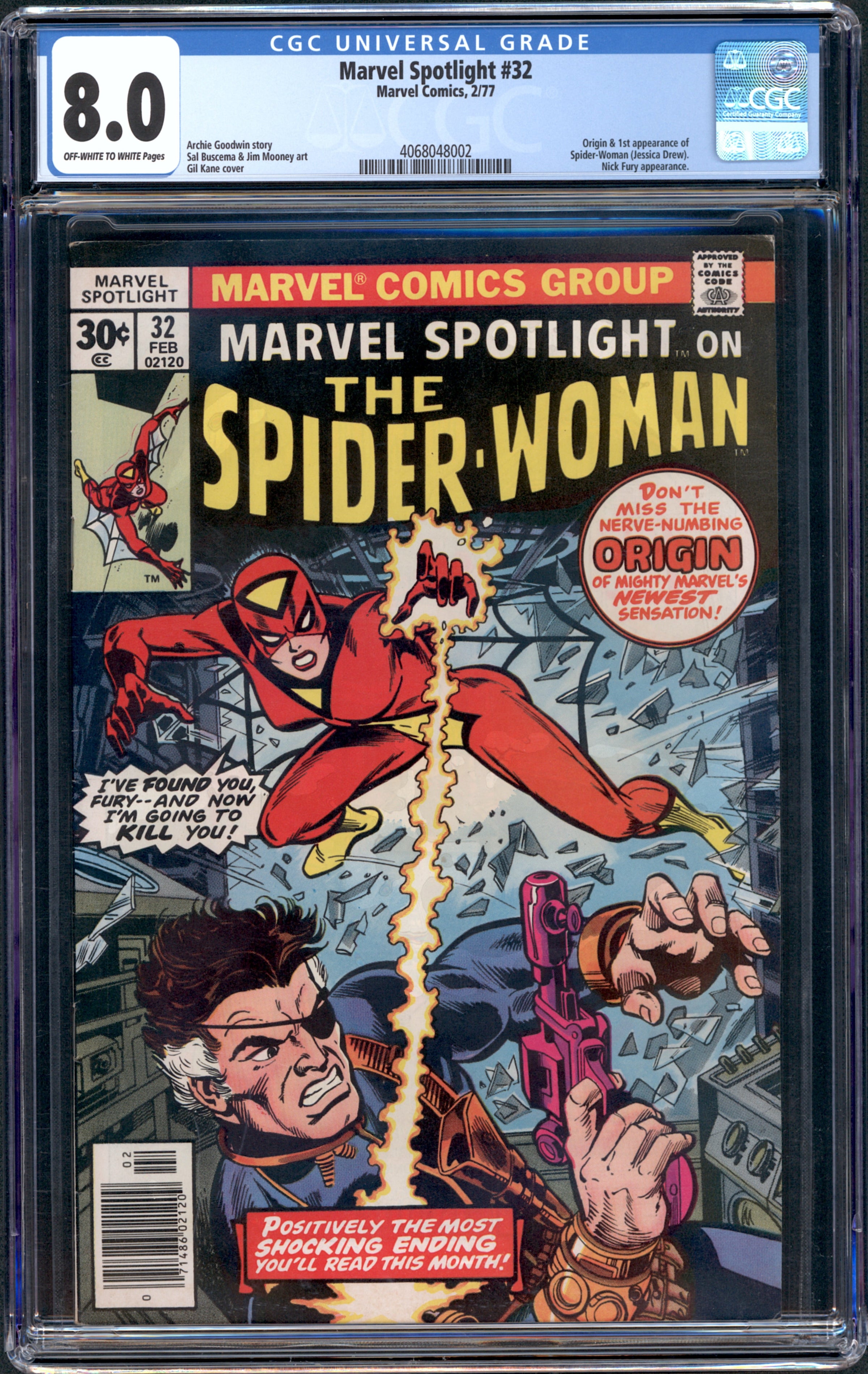 Marvel Spotlight #32 Origin & 1st Spider-Woman. CGC 8.0 – Bona Fide Comics